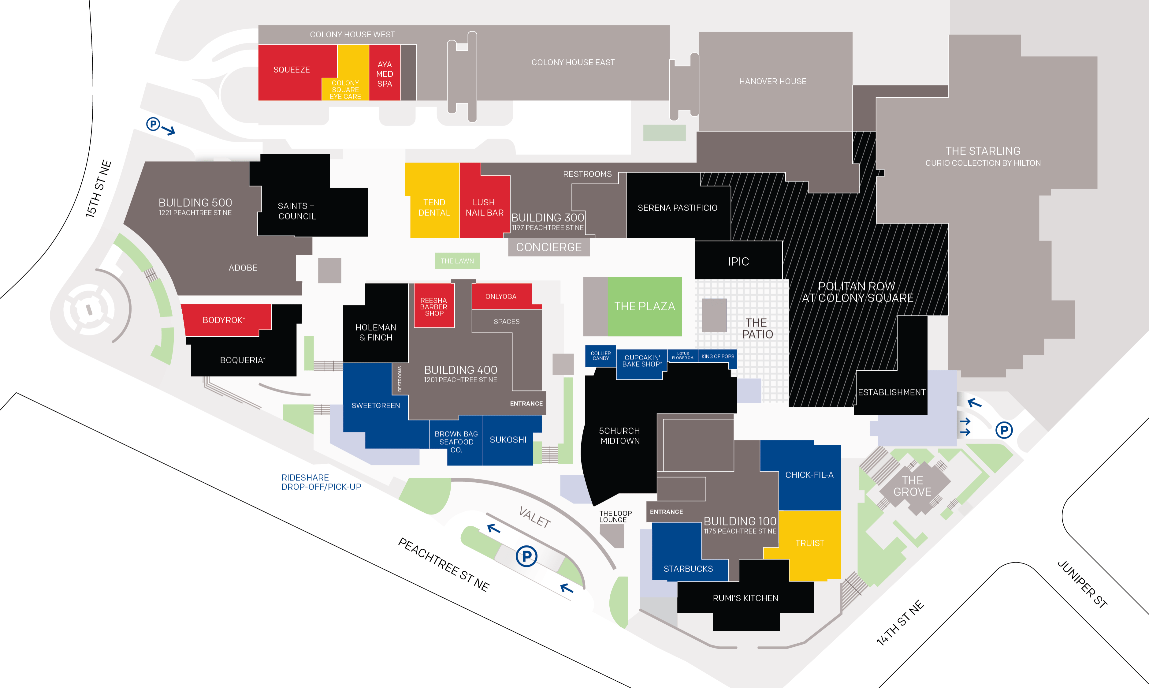 Colony Square Map | Midtown Atlanta, GA