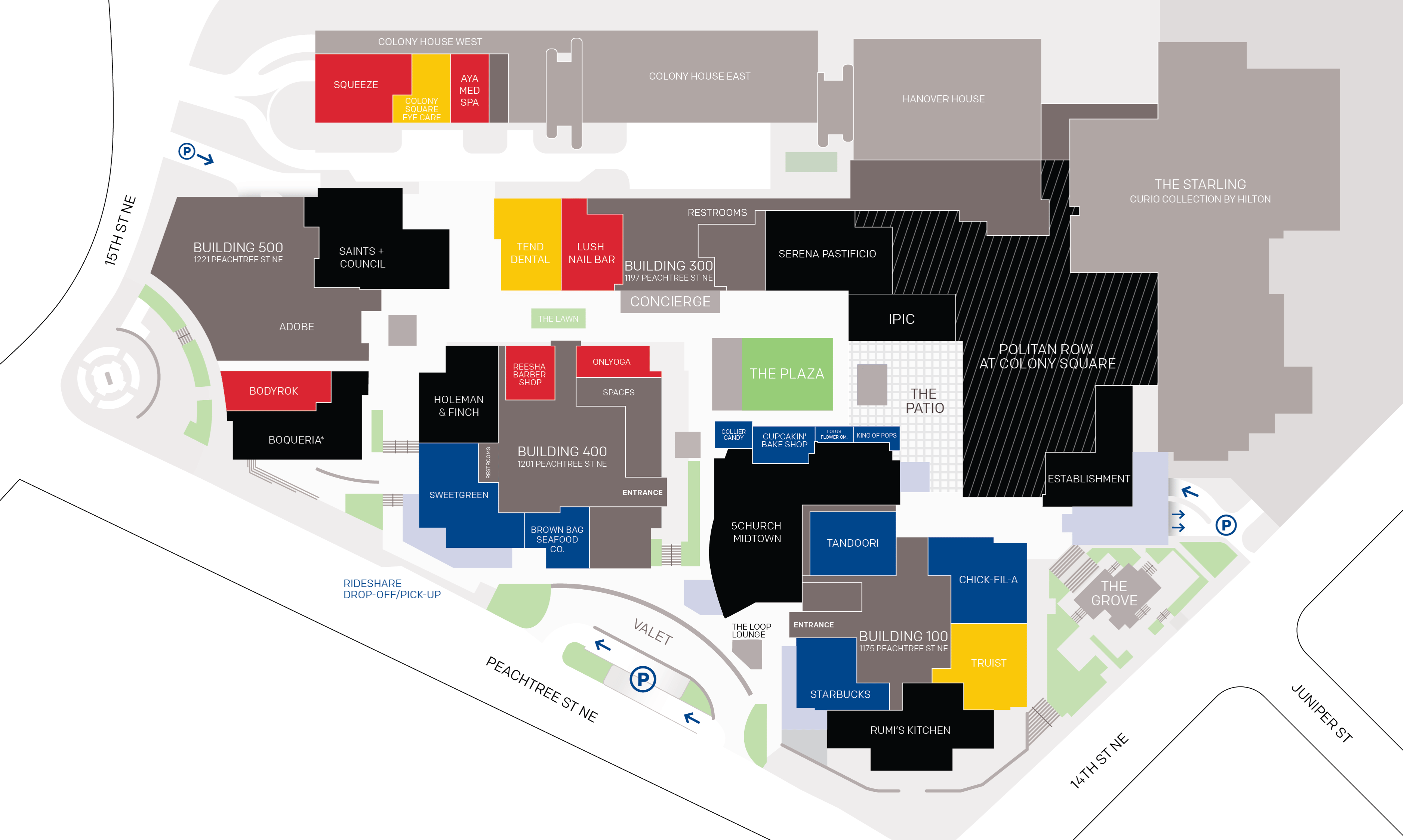Colony Square Map | Midtown Atlanta, GA